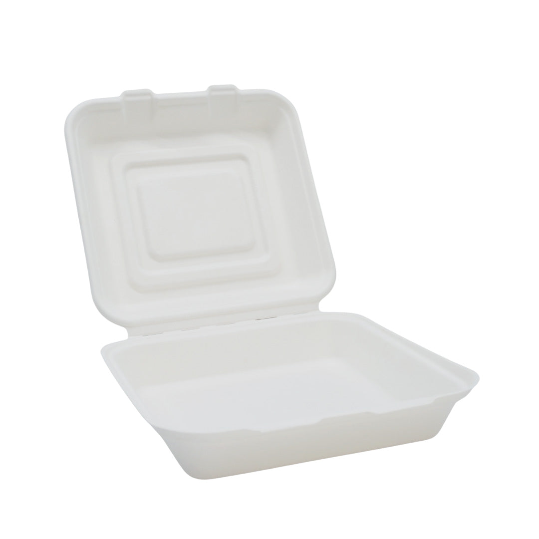 10" Bagasse Clamshell Lunch Box – Dispo International
