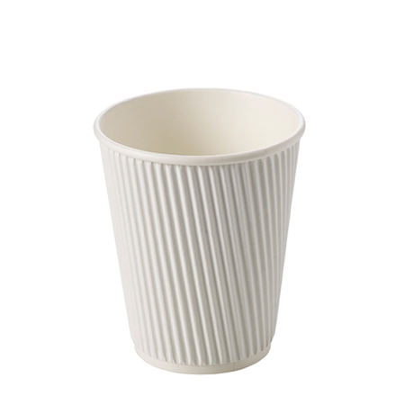 12oz White Ripple Wall Paper Cup – Dispo International