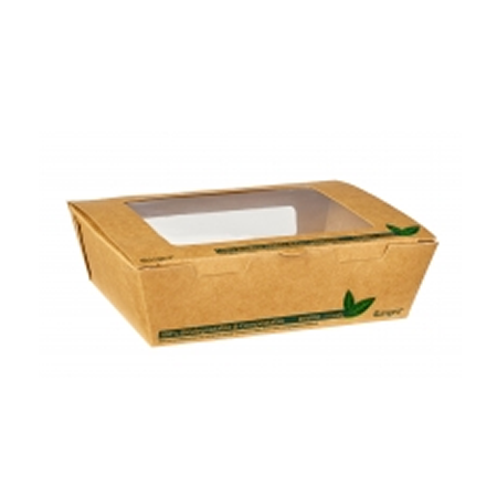 900ml PLA Tuck Top Kraft Window Salad Boxes – Dispo International